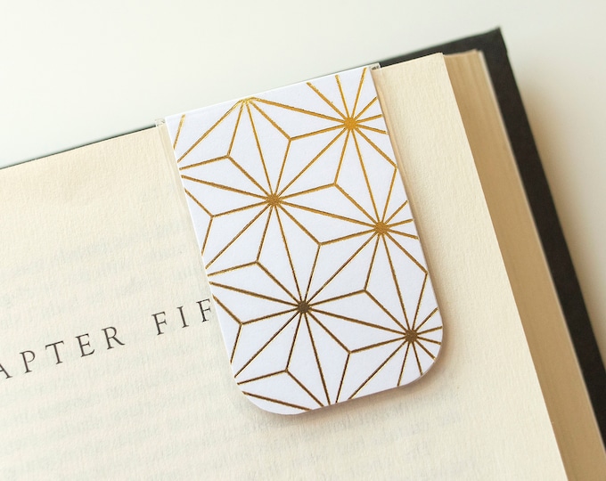 Gold Metallic Bookmark, Magnetic Bookmark, Laminated Bookmark, Gold ...