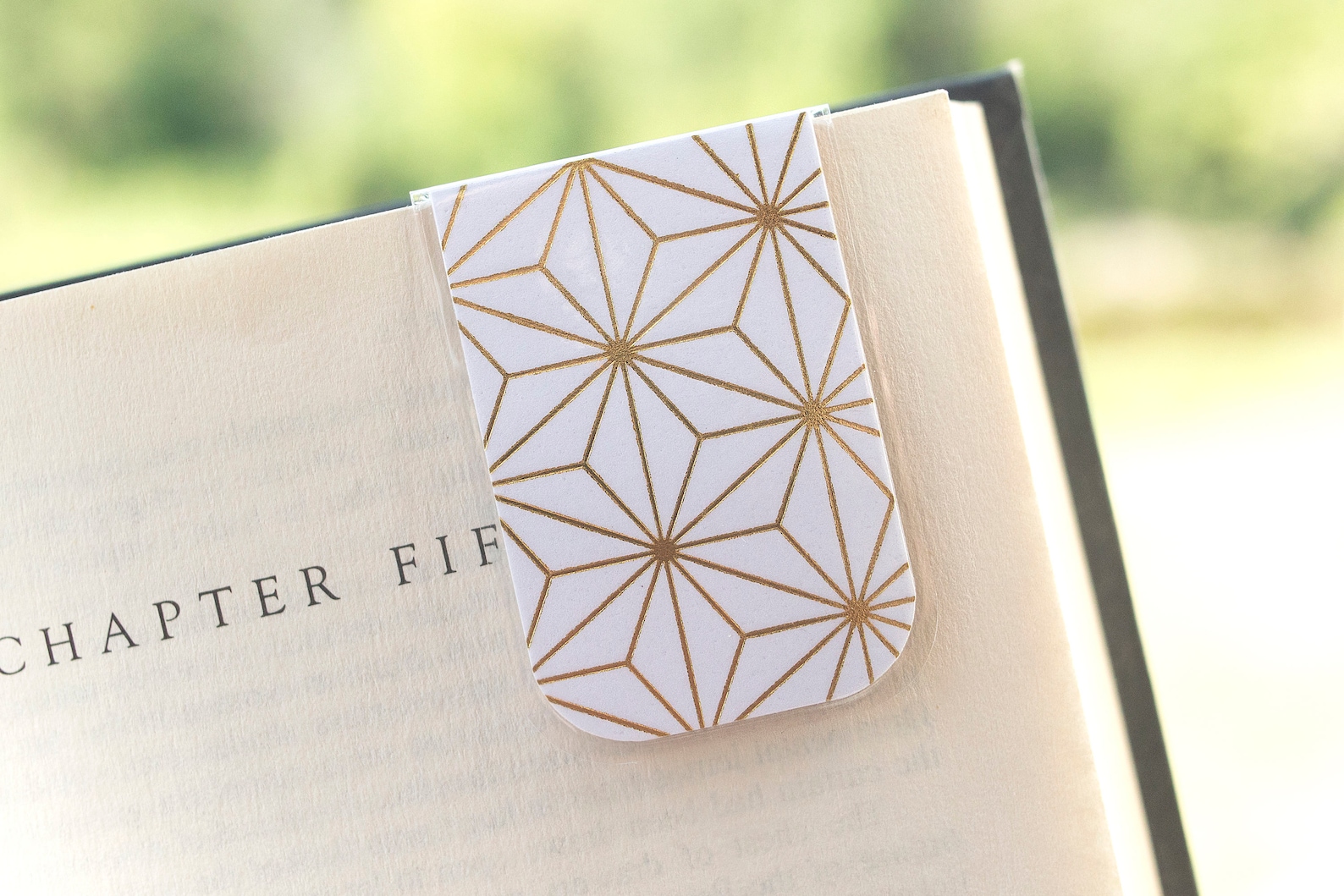 Gold Metallic Bookmark, Magnetic Bookmark, Laminated Bookmark, Gold ...