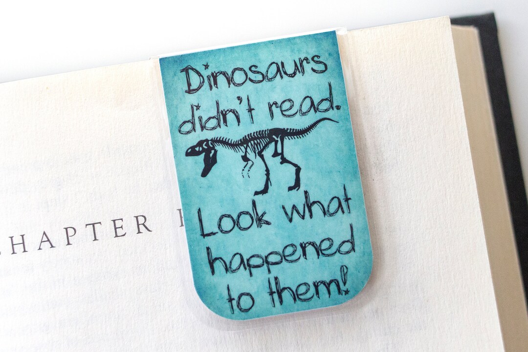 Dinosaur Bookmark, Magnetic Bookmarks, Dinosaur Gift, Dinosaur Party ...