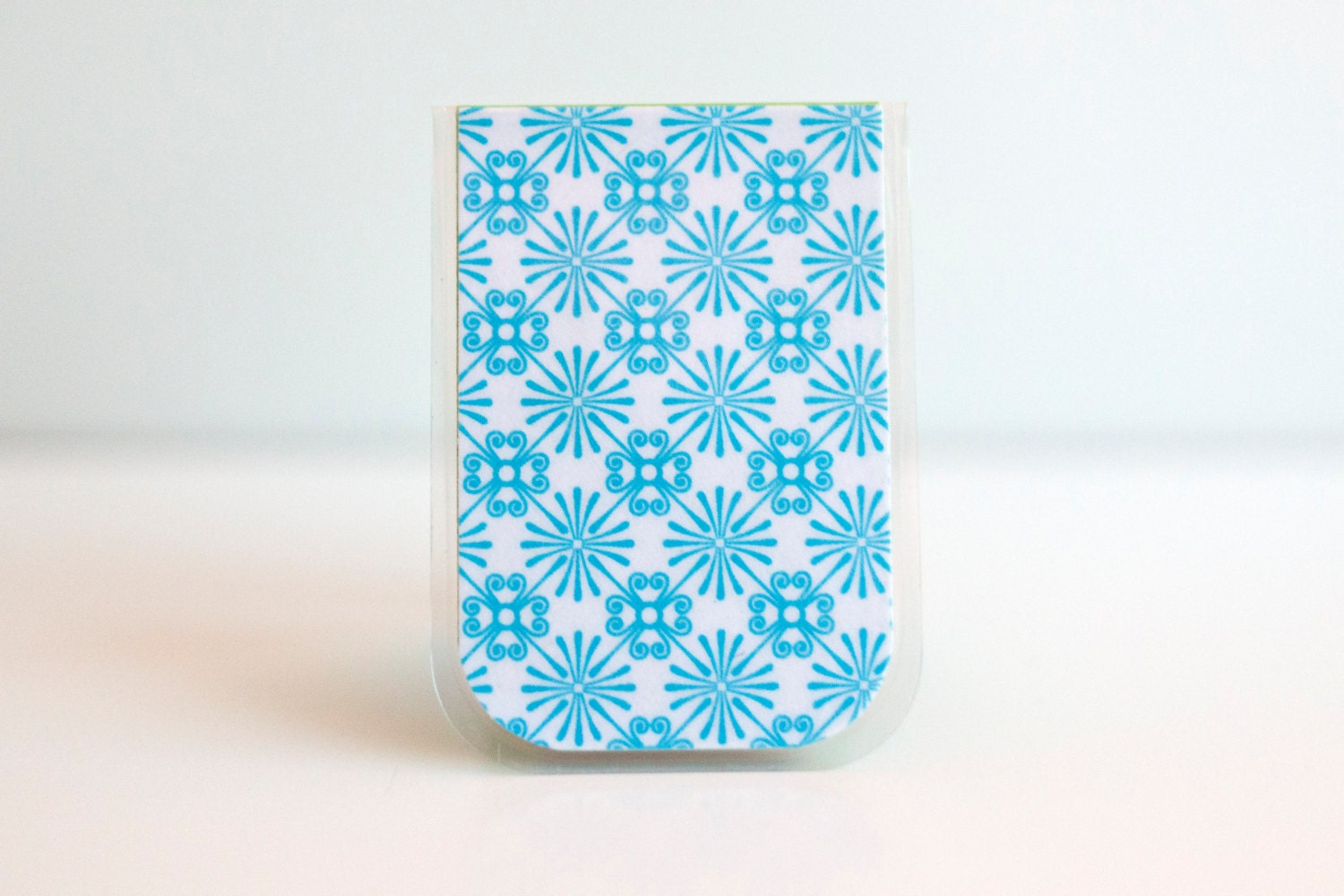 Flower Bookmark Laminated Magnetic Blue White Flowers - Etsy