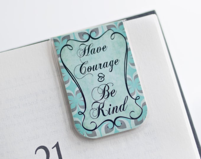 Kindness Magnetic Bookmark Laminated Have Courage Be Kind | Etsy