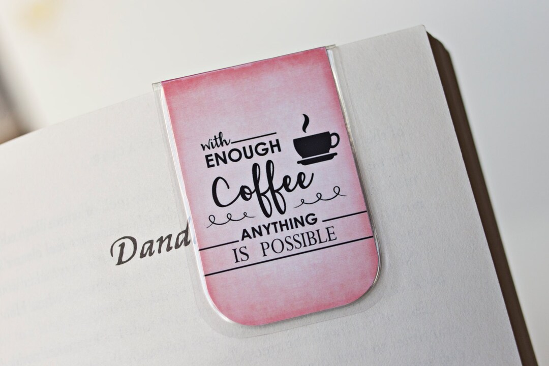 Coffee Bookmark Magnetic Bookmarks Laminated Coffee Cappuccino Mocha ...