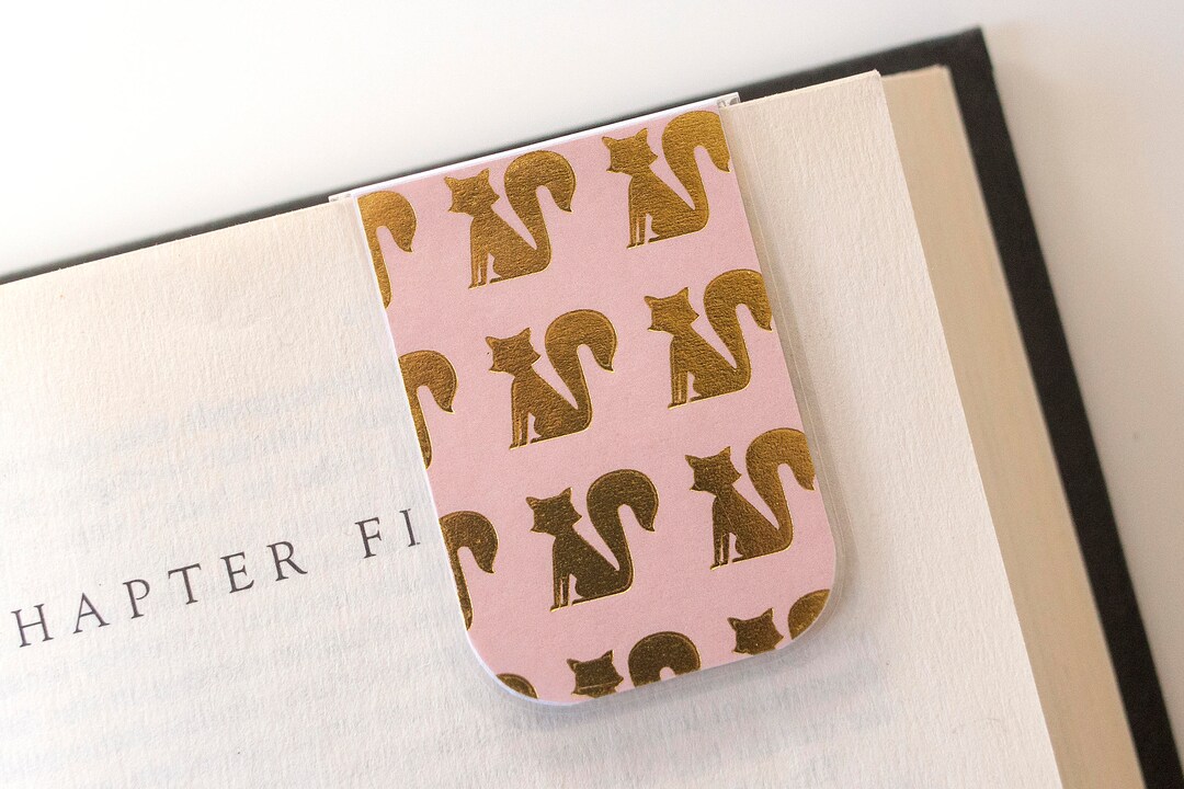 Magnetic Bookmark, Fox Gifts, Fox Bookmark, Metallic Bookmark, Fox ...
