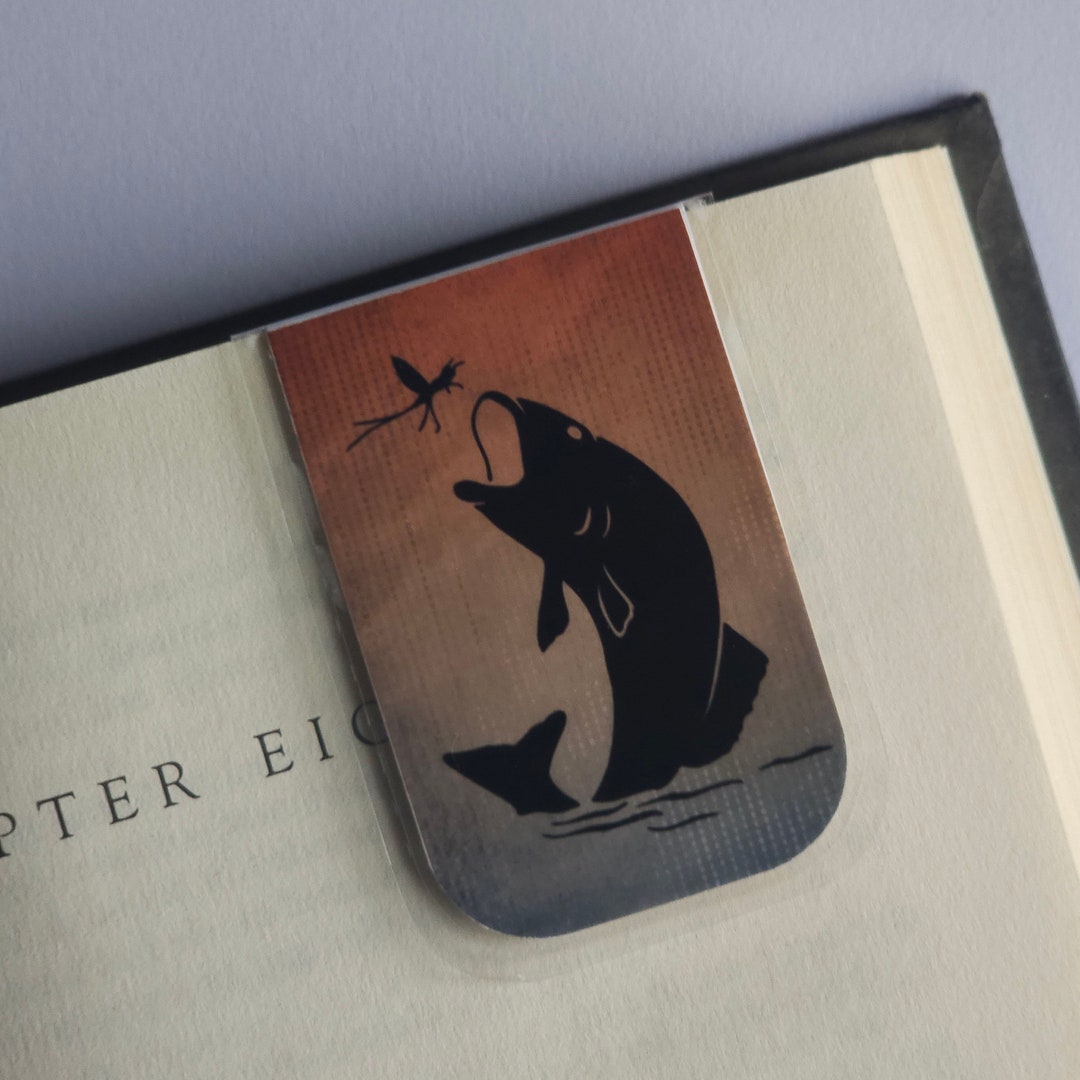Trout Bookmark, Magnetic Bookmark, Fishing Gift, Fish Bookmark, Manly ...