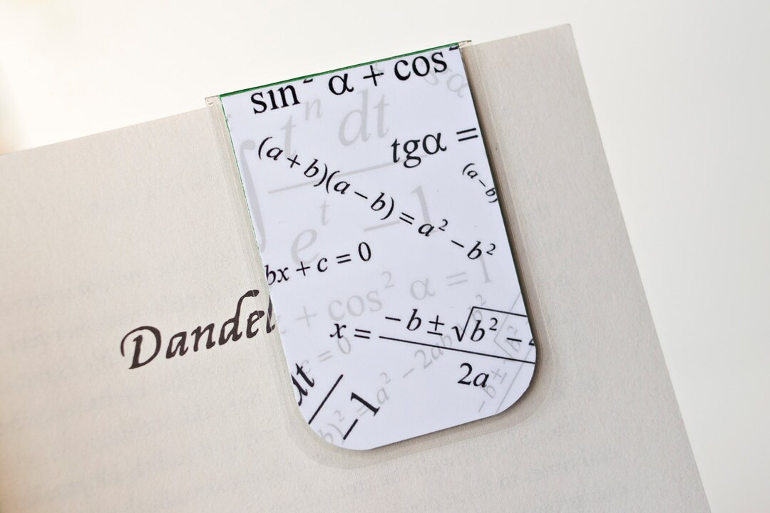 Math Magnetic Bookmark Laminated Trigonometry Quadratic Formula Algebra ...