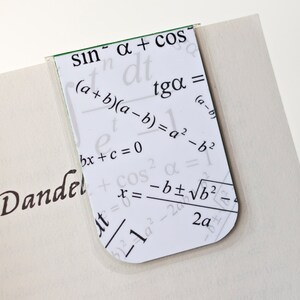 Math Magnetic Bookmark Laminated Trigonometry Quadratic Formula Algebra ...