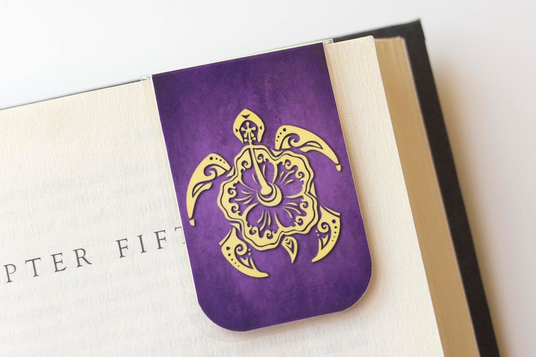 Turtle Bookmark, Aloha Gift, Magnetic Bookmark, Laminated Bookmark ...