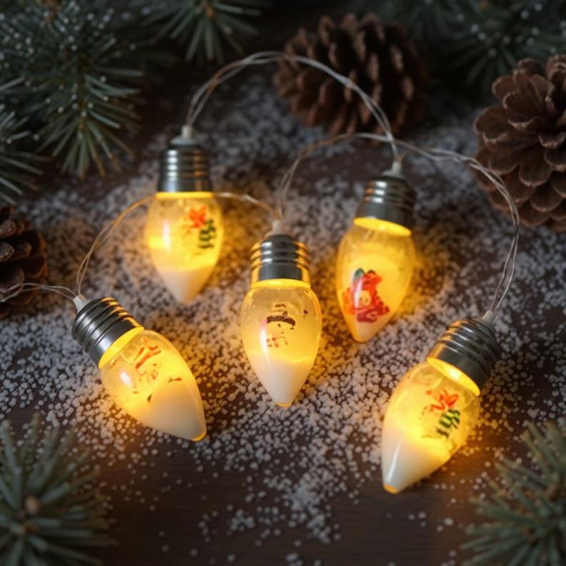 Vintage Christmas String Lights - Festive Holiday Tree Decorations ...