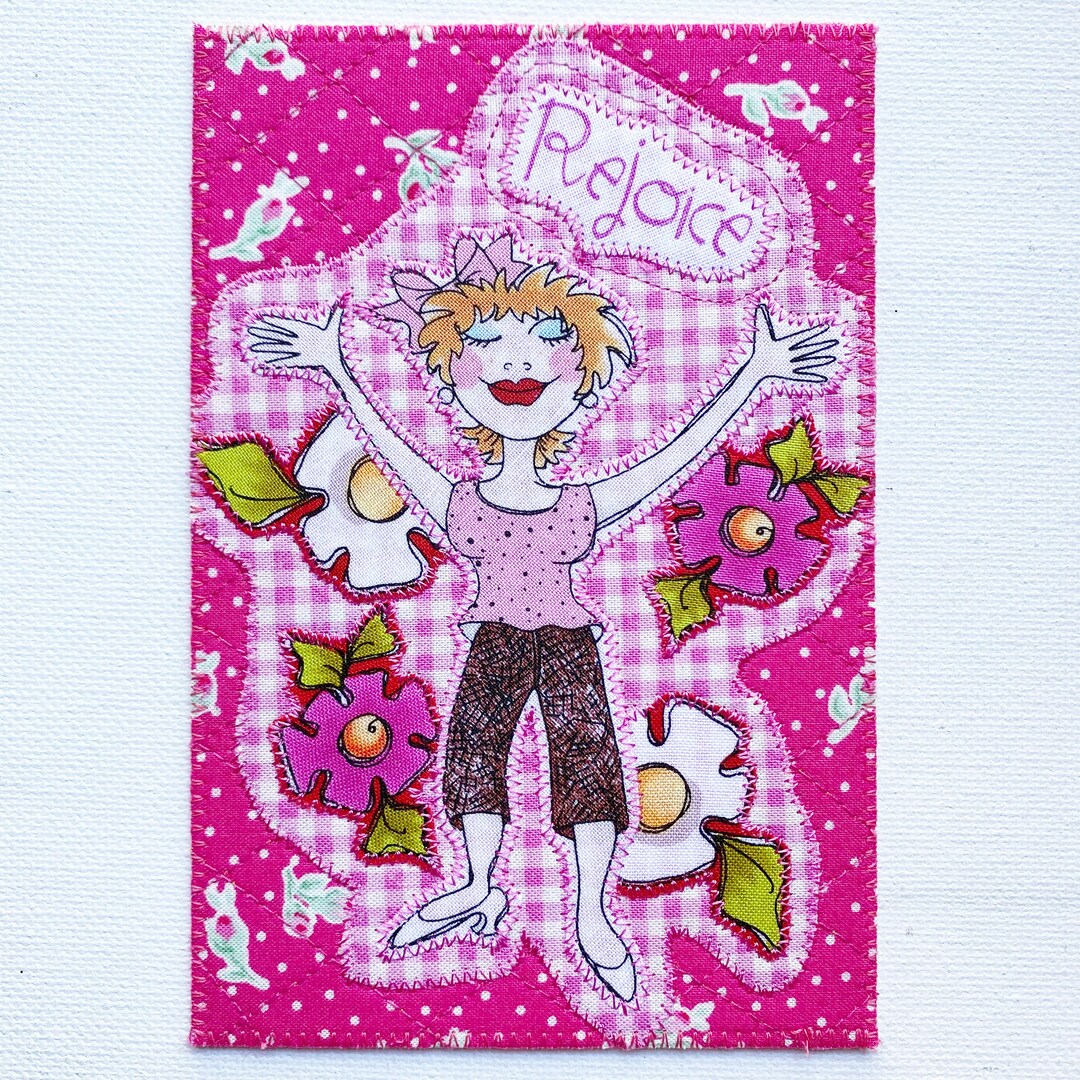 FAITH WORSHIP GALS Fabric Postcard Card Bible Study Gift Mom - Etsy