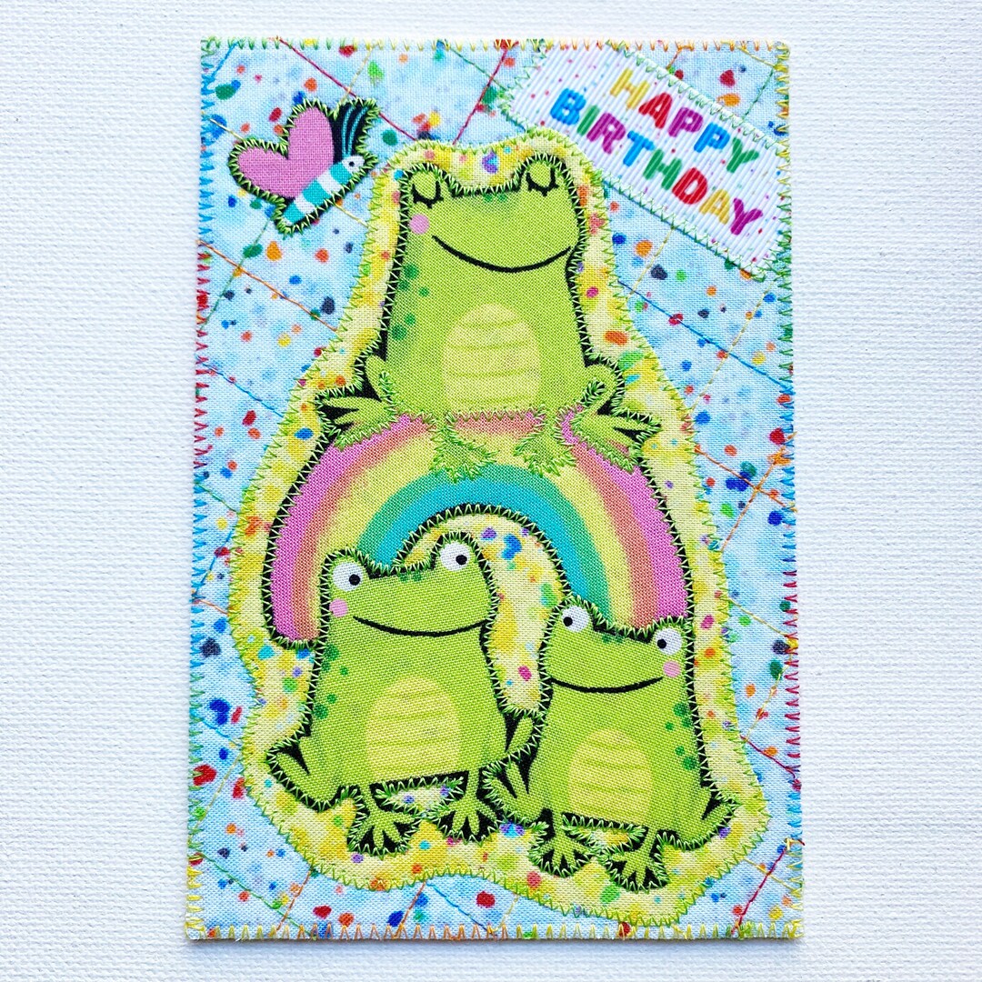 HAPPY BIRTHDAY FROGS Card Postcard Fun Gift Mom Day Relative Friend ...