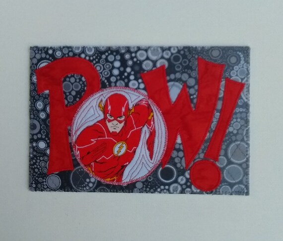 SUPERHERO POW Fabric Postcard Card Birthday Him Her Child | Etsy
