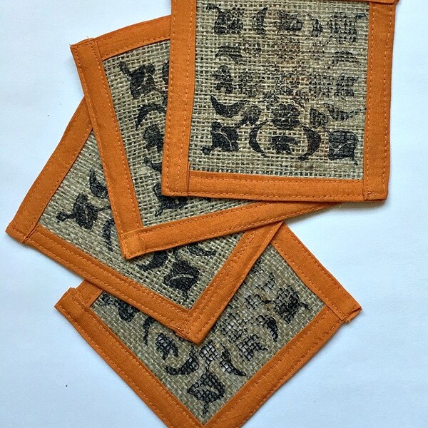 Burlap Coasters - Etsy