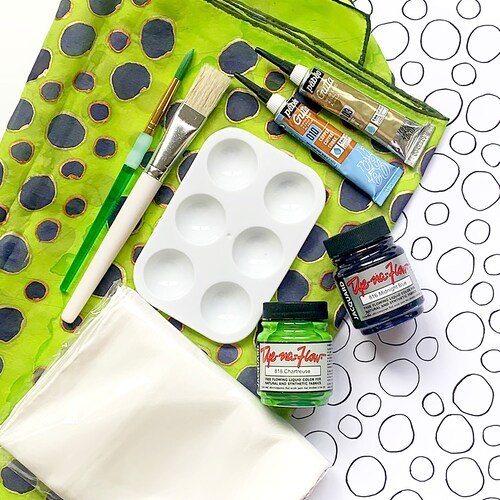 Flower Pattern Silk Painting Kit Fabric Painting Design Your - Etsy