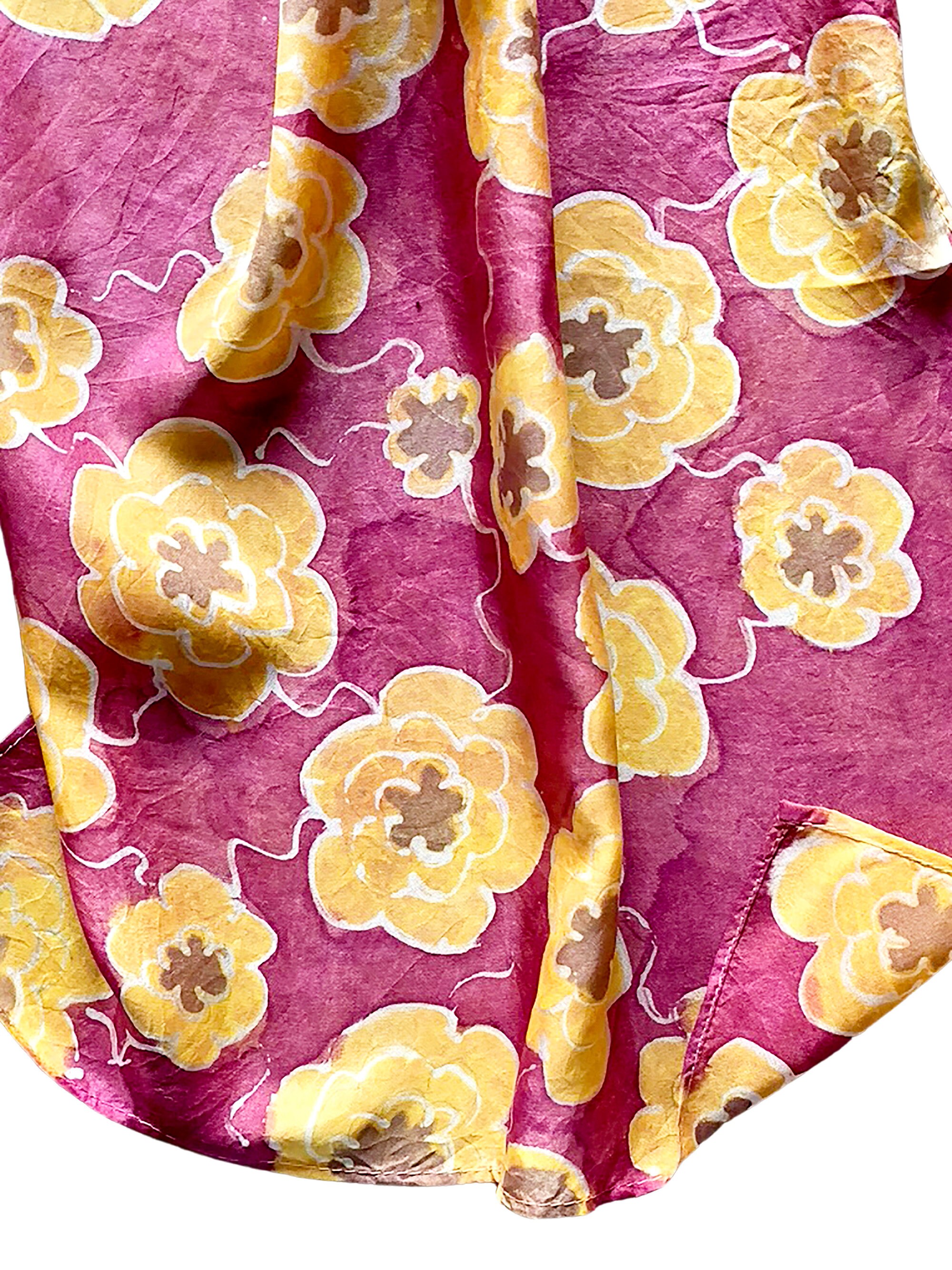 Silk Scarf Handpainted - Printed Scarf - Flower Scarf - Womens Scarf ...