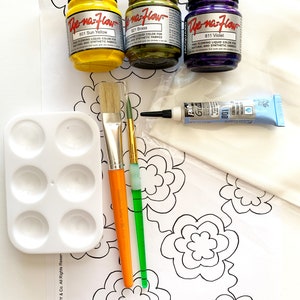 Summer Florals Silk Painting Kit, Fabric Painting, Design Your Own Silk ...