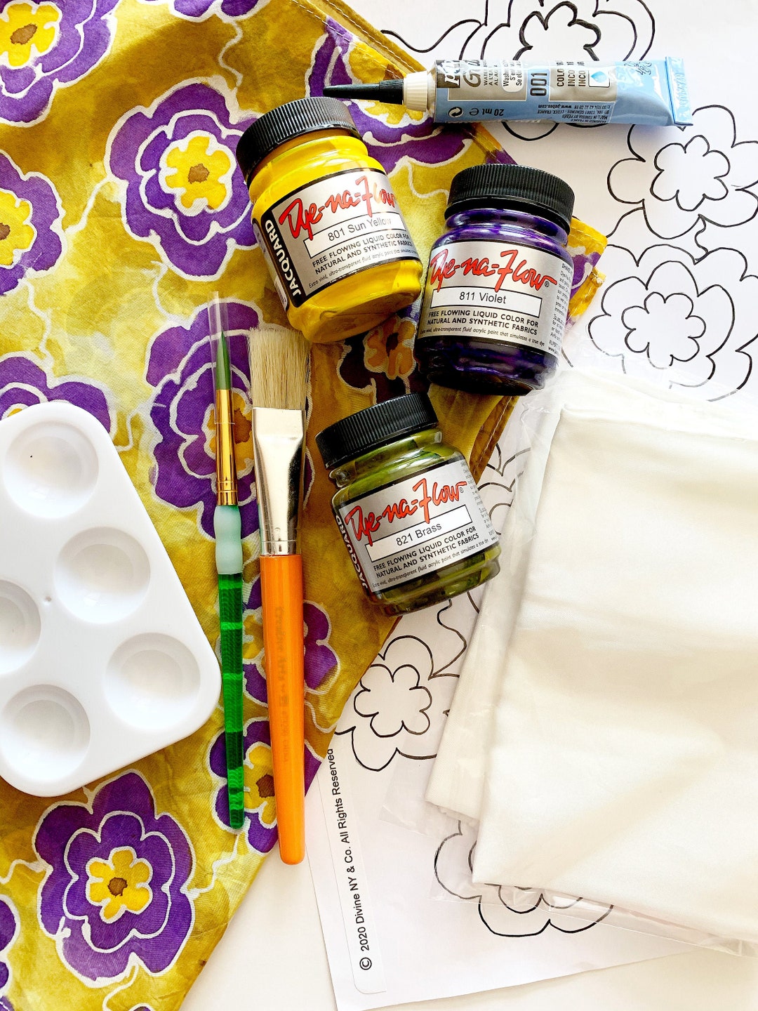 Summer Florals Silk Painting Kit, Fabric Painting, Design Your Own Silk ...