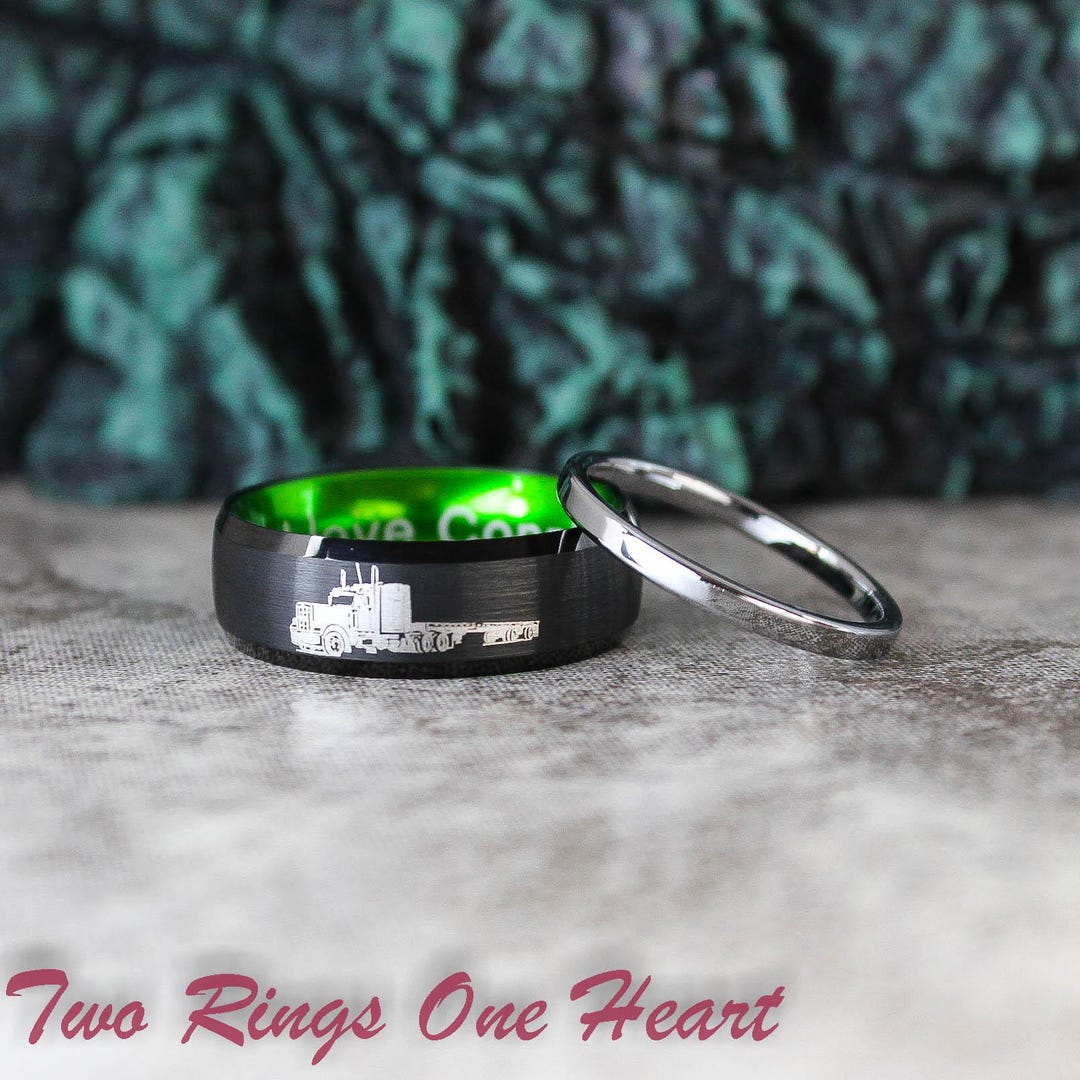 Matching Couple Rings, Truck Rings, Truck Driver Rings, Trucker Rings ...