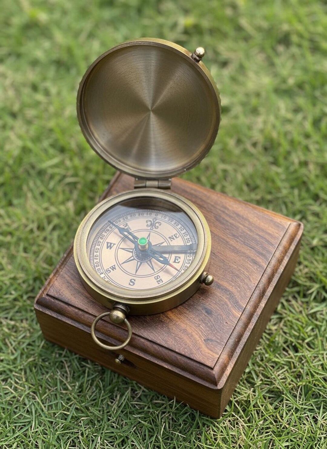 Personalized Compass Brass Keepsake Compass Nautical Pocket Gift - Etsy