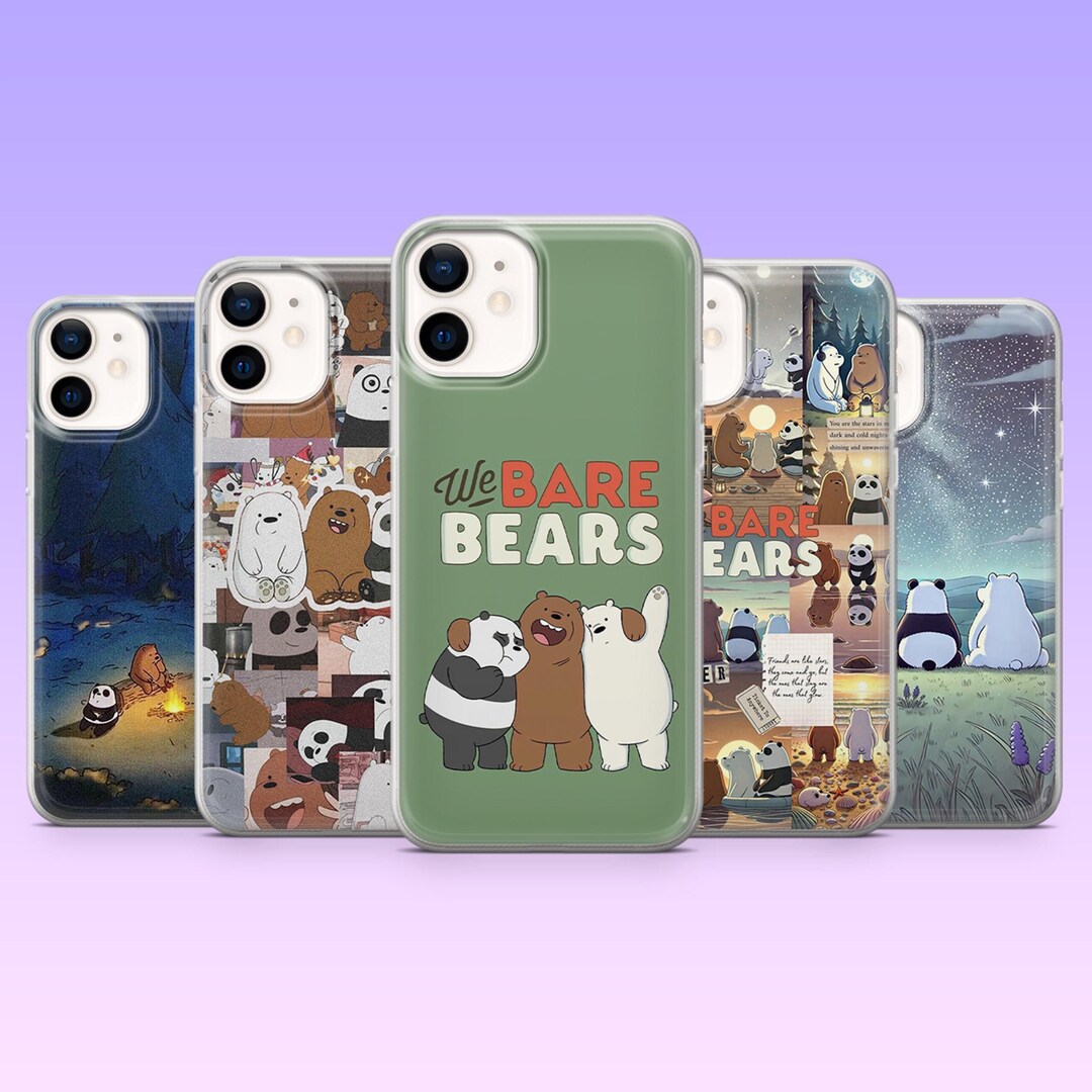 We Bare Bears Phone Case Bear Cartoon Cover for iPhone 17pro, 16, 15 ...