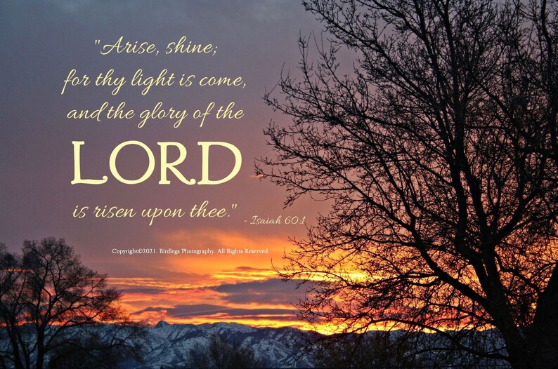 Utah Sunrise With Bible Verse Scripture, Bible Passage, Sunrise - Etsy