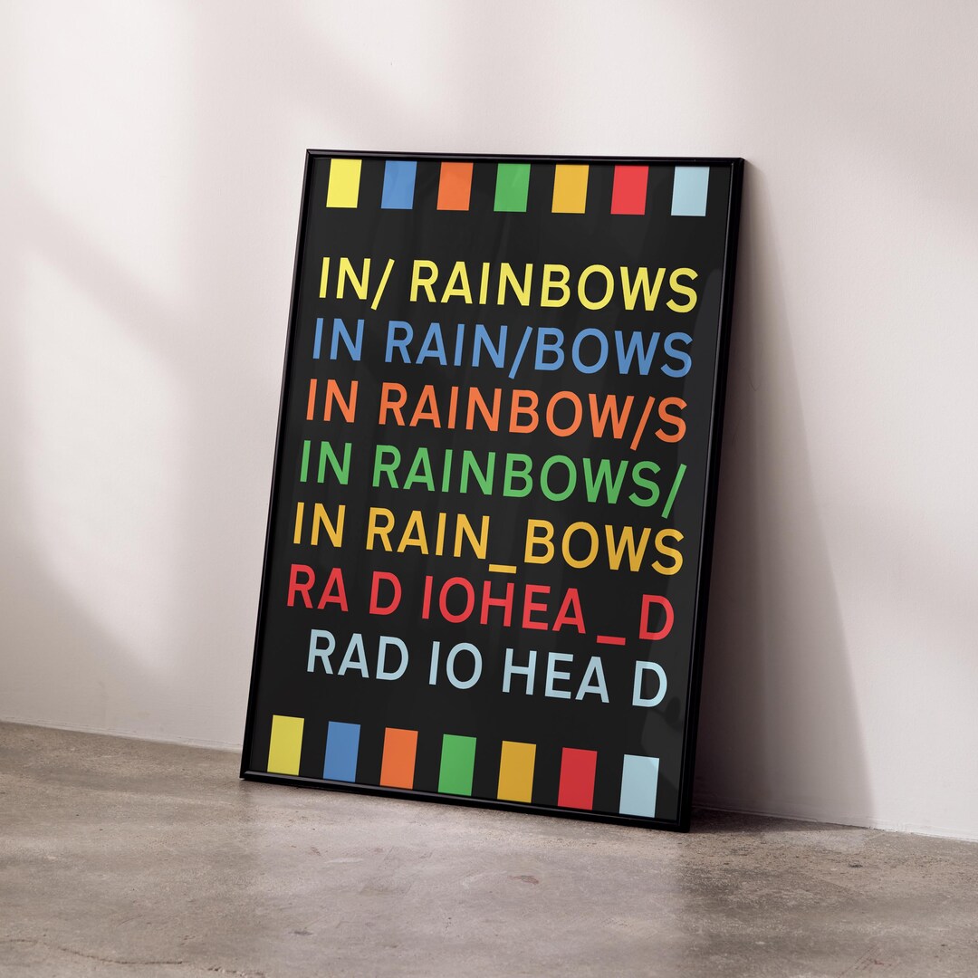 Radiohead in Rainbows Poster | Minimalist Album Art Print | Iconic ...