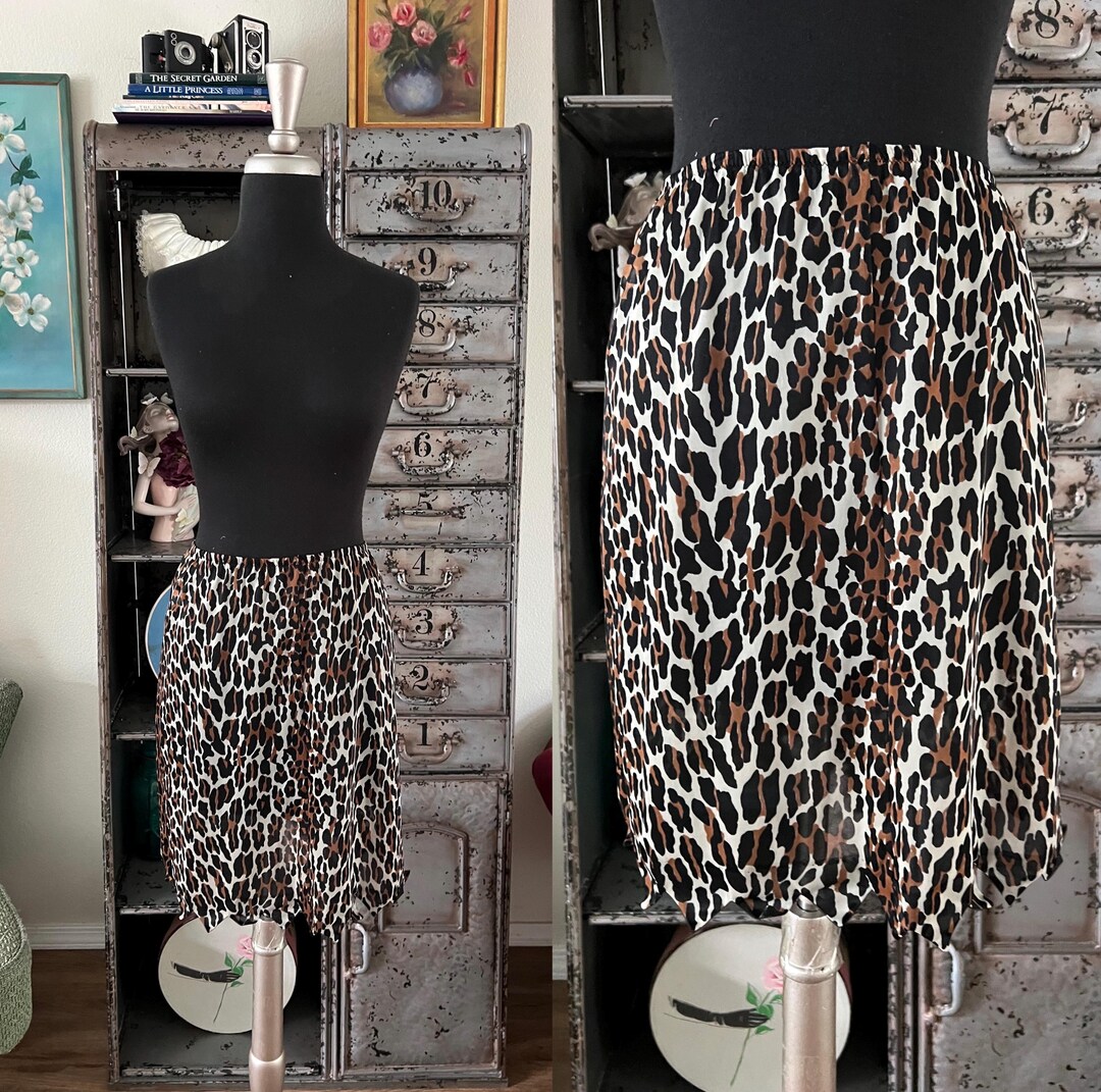 Vintage 1950's 60's Vanity Fair Leopard Print Half Slip Small - Etsy