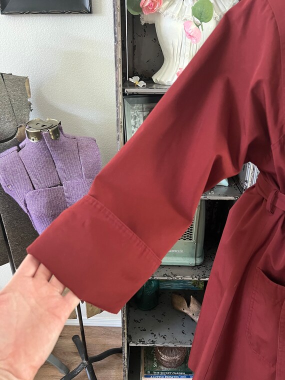 Vintage 1970's 80's Ox Blood Rain Jacket/ Dress S/M - Gem