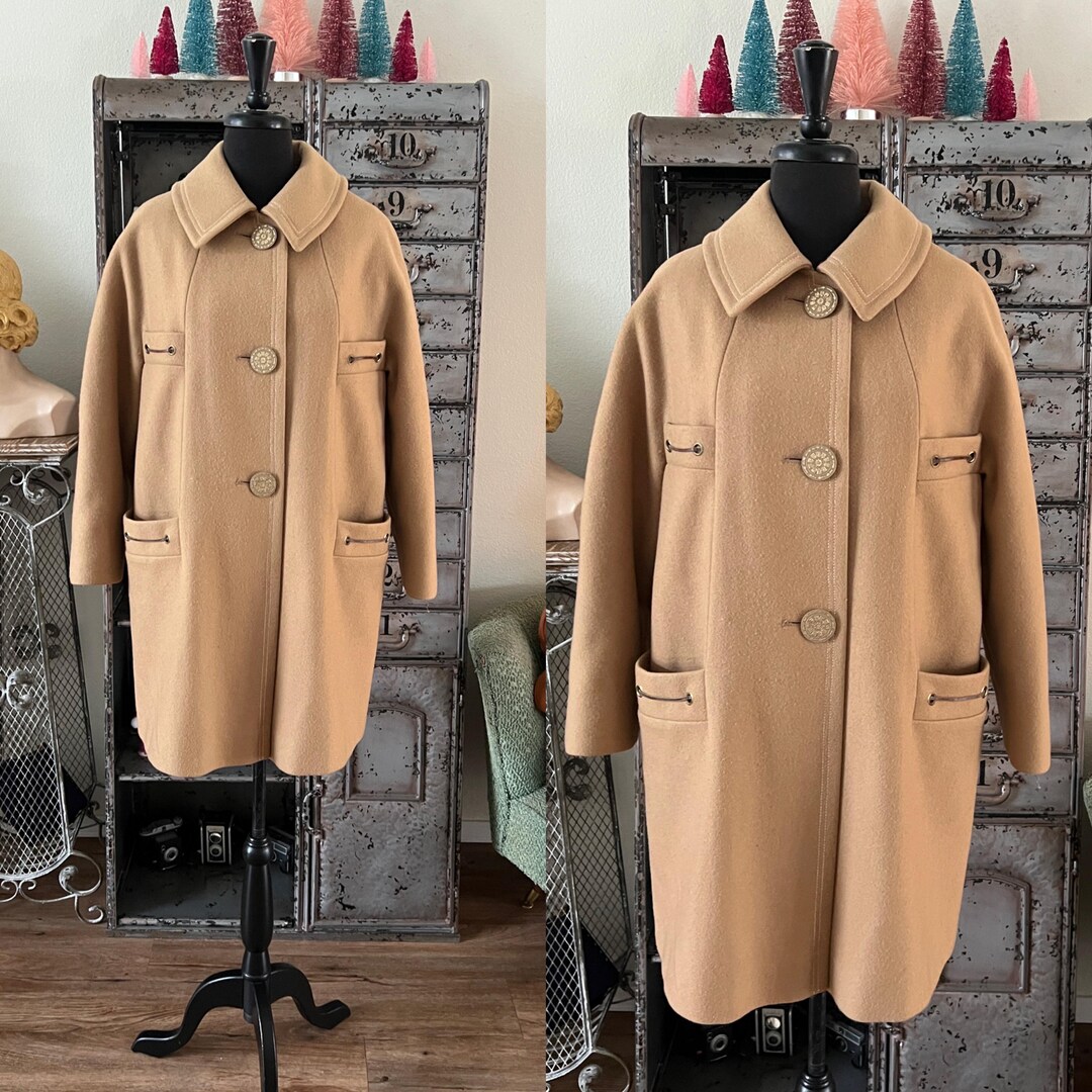 Vintage 1960's 70's Dee Dee Deb Camel Hair Wool Coat M/L - Etsy