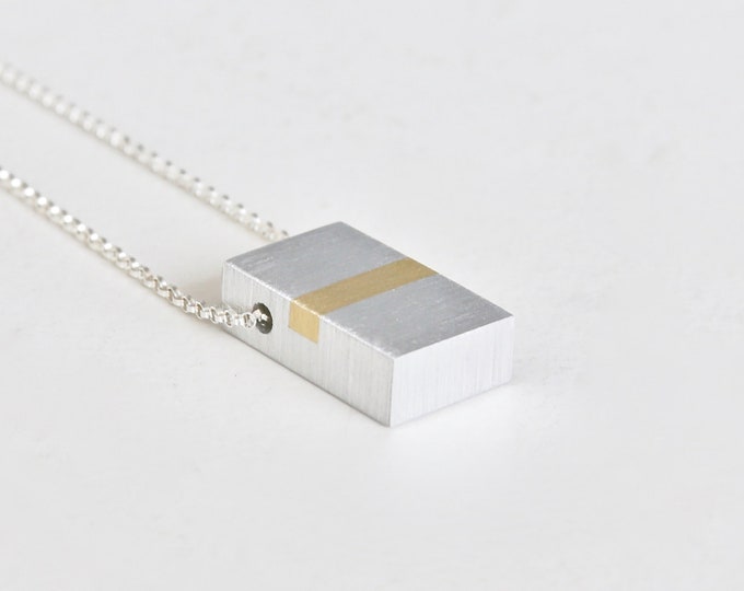 Aluminum Necklace Anniversary Jewelry Aluminum Jewelry Minimalist Mixed ...