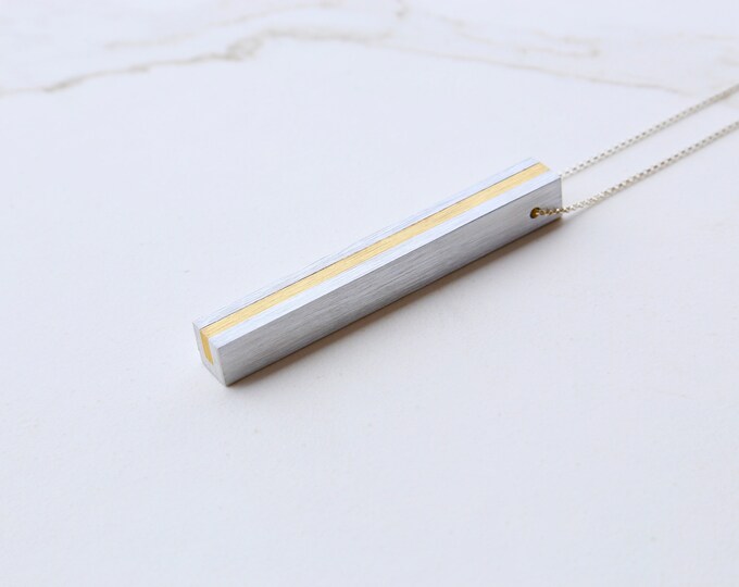 Aluminum Necklace Aluminum Jewelry Anniversary Jewelry Minimalist Mixed ...