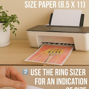 Printable Ring Size Chart & Ring Sizer – Instant Download Jewelry ...