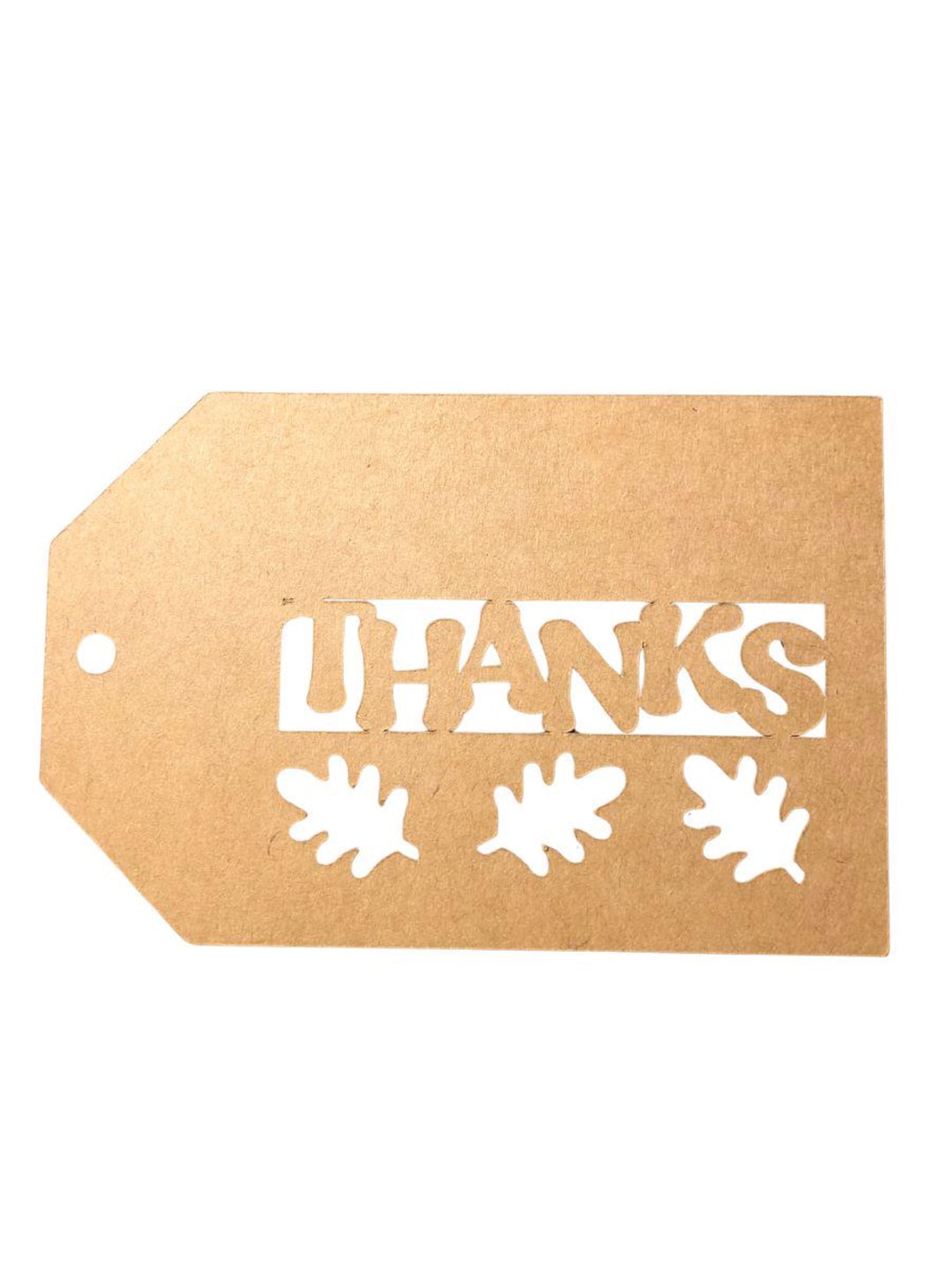 Gift Tag - Thanks With Autumn Leaves - Etsy