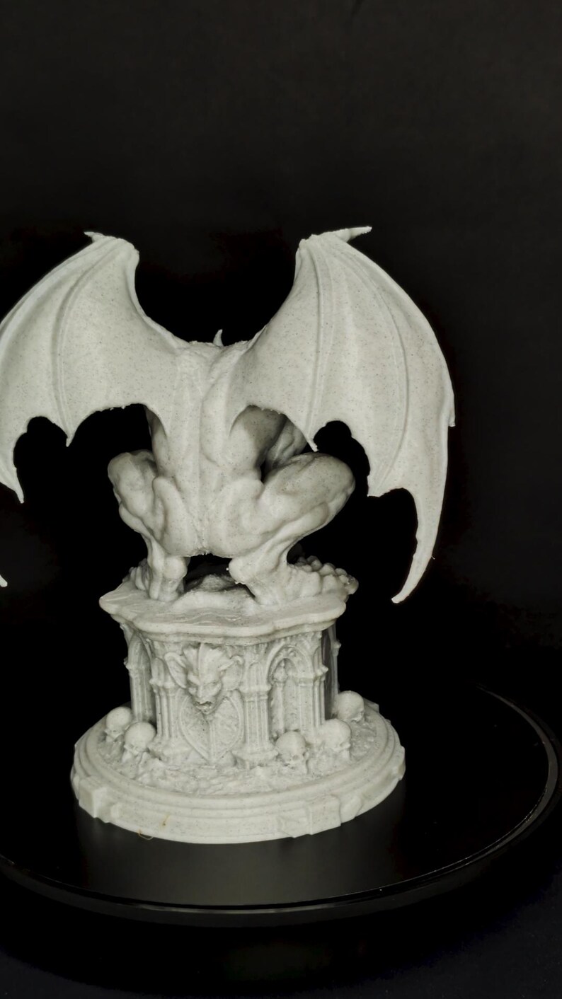 Marble Gargoyle Statue - Gothic Guardian Sculpture - Etsy