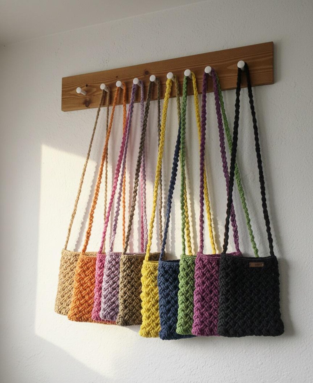 Crochet Knitted Crossbody Bag - Etsy