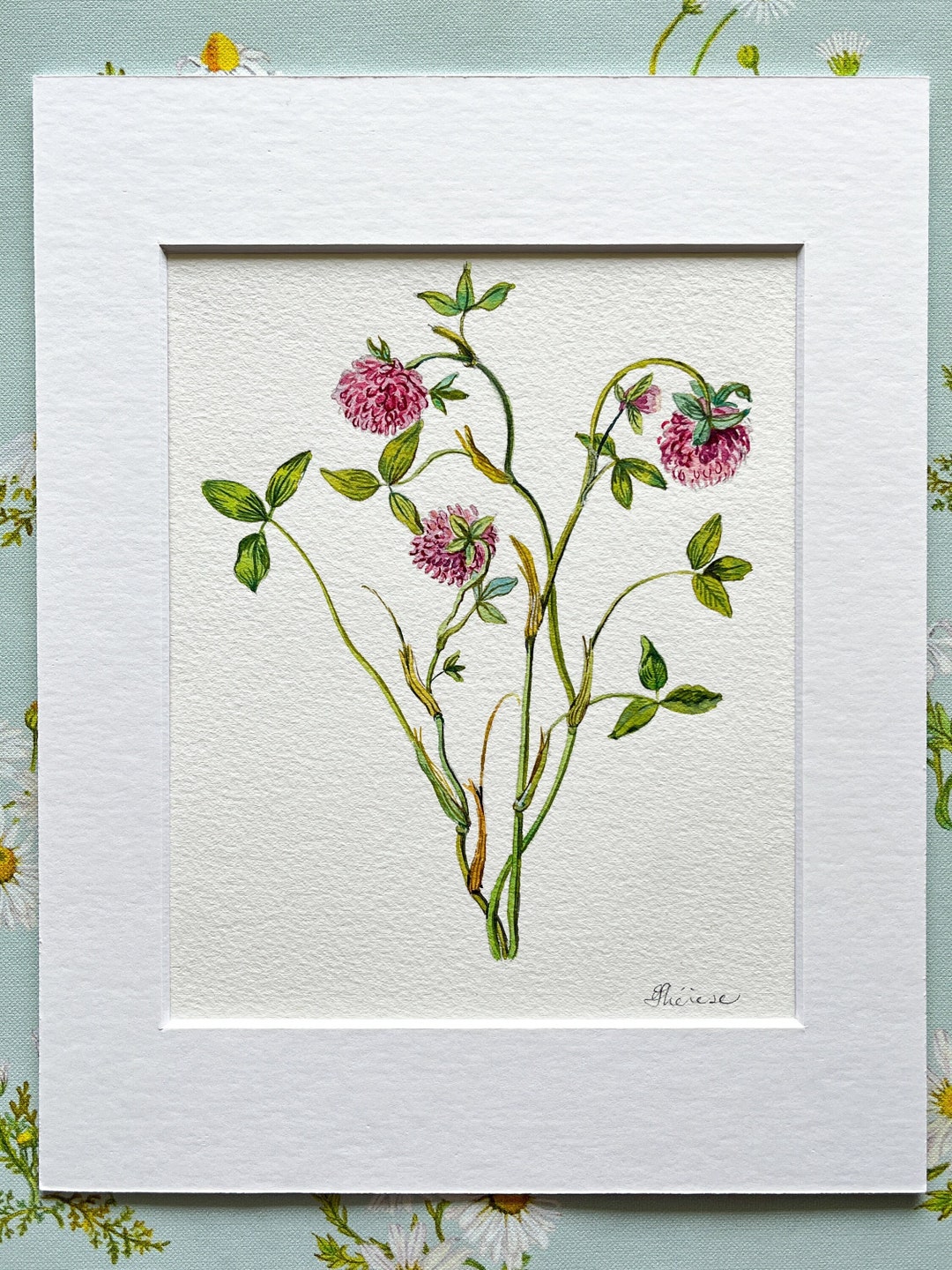 Clover 2, Original Watercolour Painting, Vintage-style, 8 X 10 Inches ...