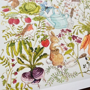 Country Garden, Peter Rabbit, Watercolour Giclée, Fine Art Print - Etsy