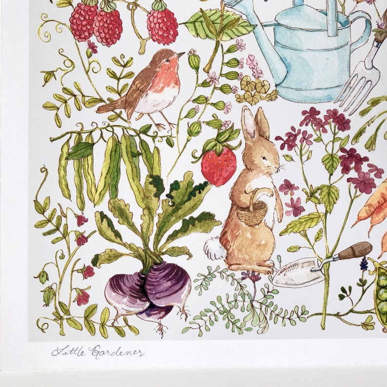 Country Garden Peter Rabbit Watercolour Giclée Fine Art - Etsy