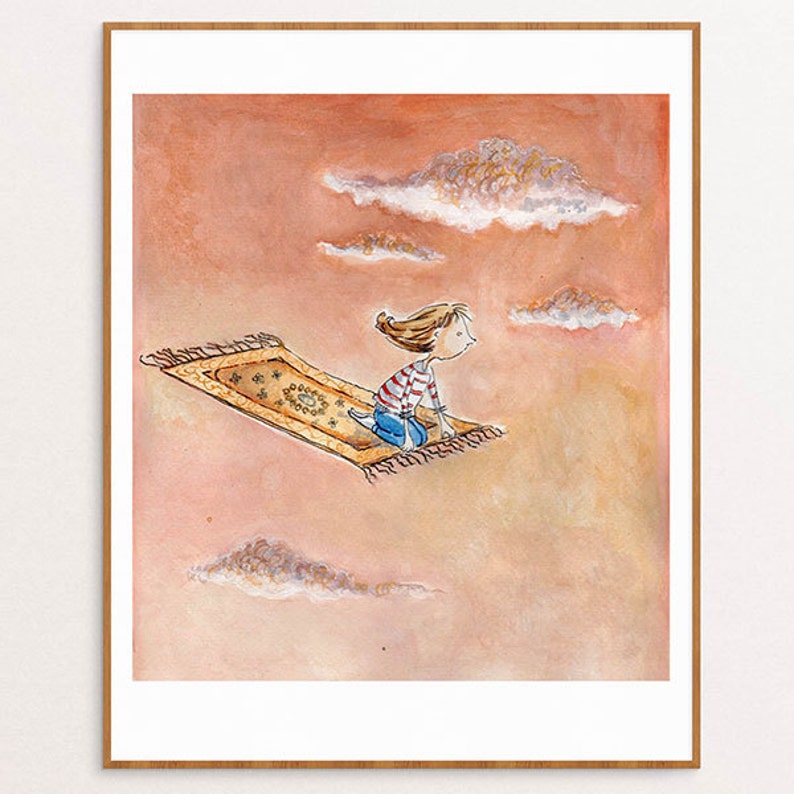 Magic Carpet Ride 8x10 Print from Original Watercolour | Etsy