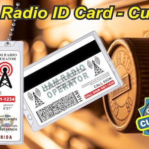 HAM RADIO Identification Card [custom With Your Photo and Info] Amateur ...