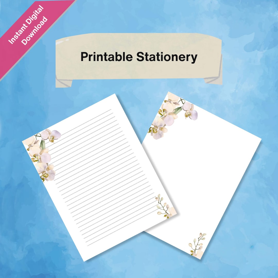 Printable Stationery Floral, Writing Paper Flowers, Letter Paper ...
