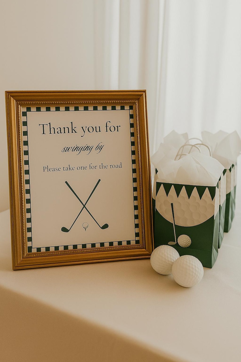 Golf Themed Birthday Party Sign Bundle: Par-tee Theme, Editable ...