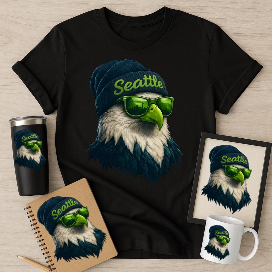 Seattle Football PNG | Seahawks Football Sublimation Print File ...