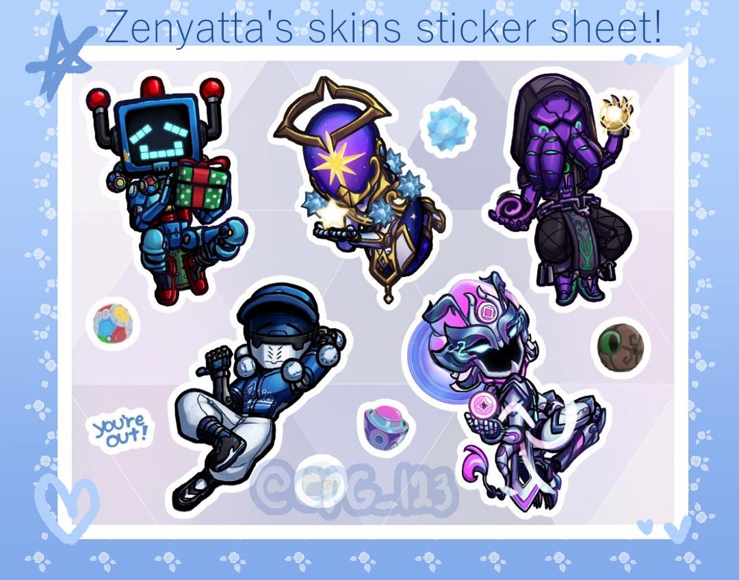 Zenyatta Overwatch Sticker Sheet || Skins - Etsy