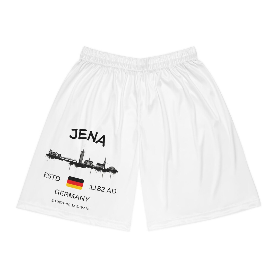 Jena Skyline Germany Basketball Shorts | City Silhouette, Flag ...