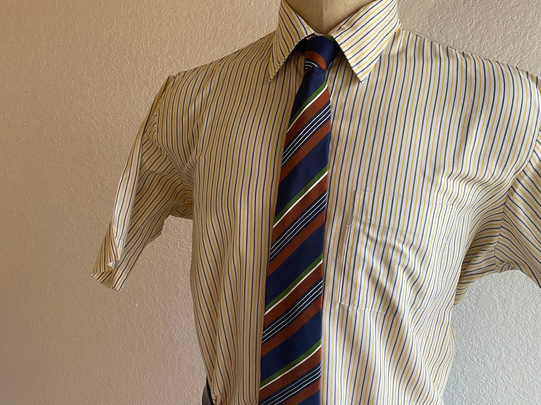 Vintage MENS Designer Yves Saint Laurent Brown, Dark Blue, Green ...