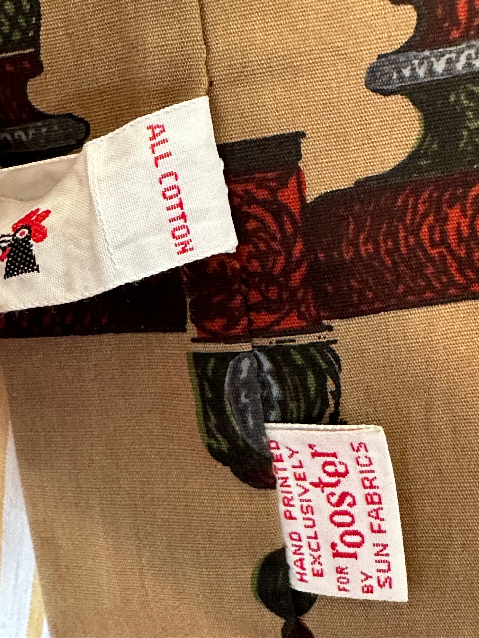 Vintage MENS Rooster Square End Tie With Horse Theme, Circa 1950s-60s ...