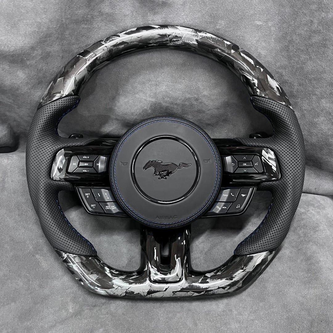 Custom Ford Mustang Forged Carbon Fiber Steering Wheel S550(6gen, 2014 ...