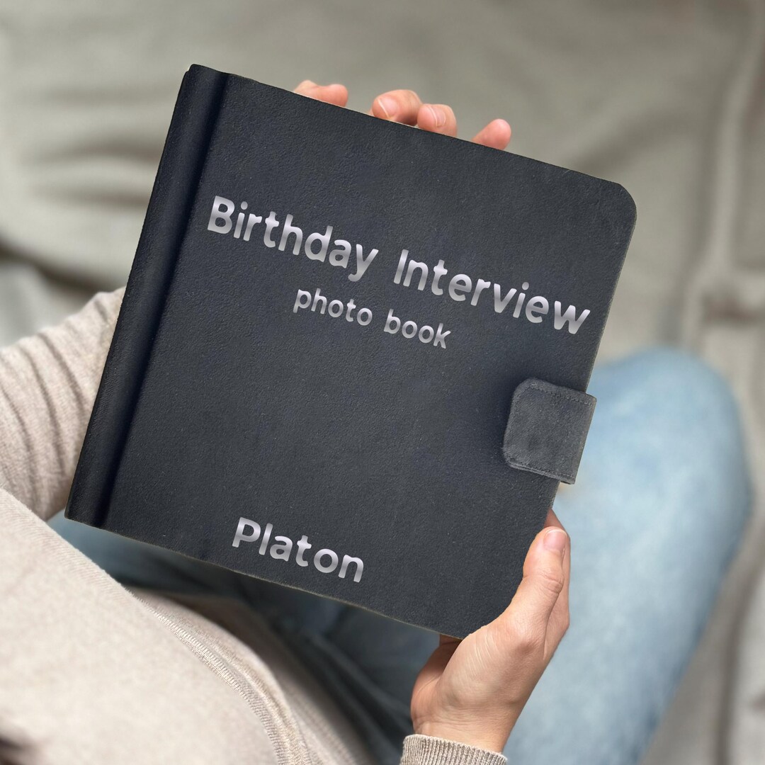 Suede Birthday Interview, Birthday Keepsake Book, Baby Memory Book ...