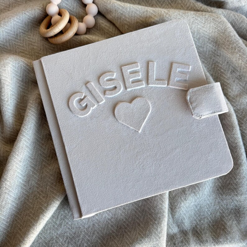 Personalized Handmade Baby First Year Book, Modern Baby Shower Gift ...