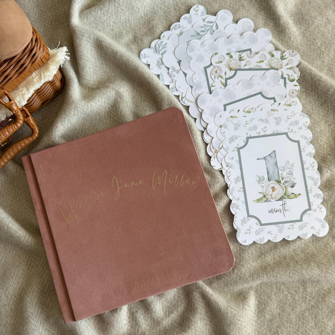 Baby's First Year Memory Book + Cards: Birth to 12 Month Milestone ...